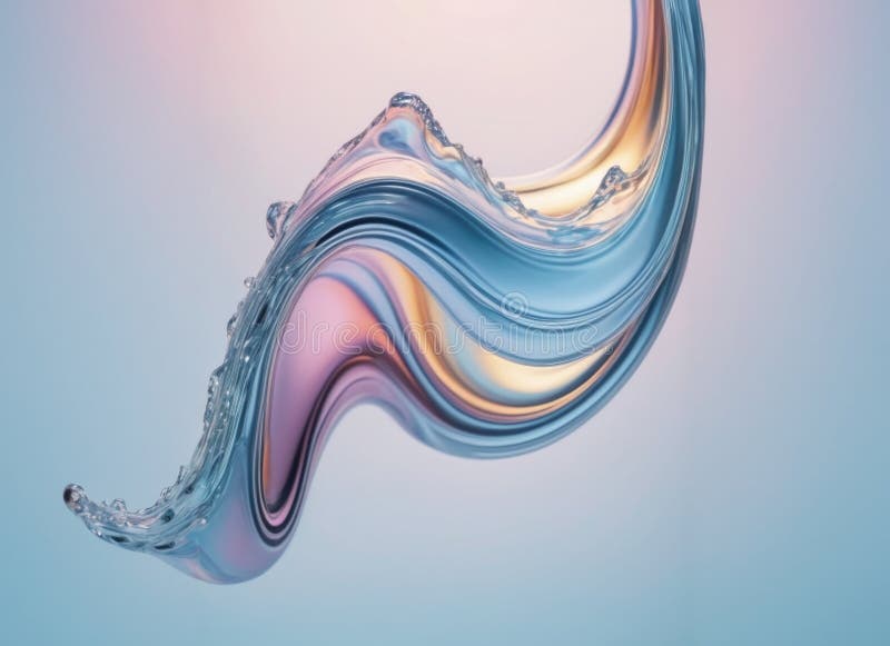 Abstract Soft Liquid Shape in Pastel Colors Stock Illustration ...