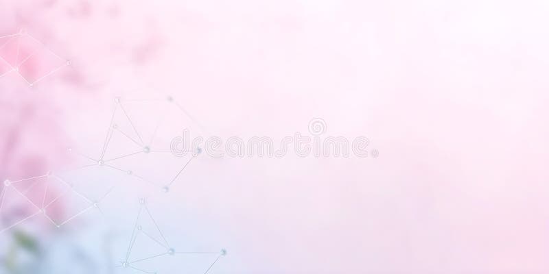 Abstract Soft Pastel Background with a Delicate Geometric Network ...