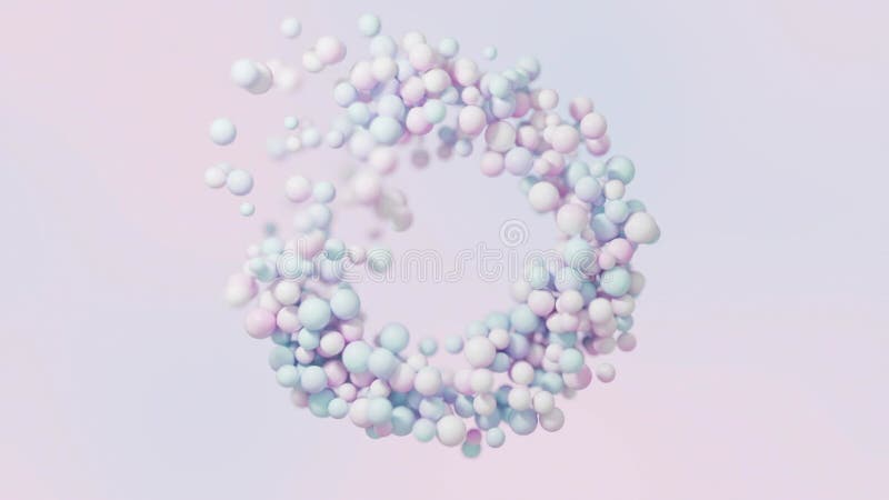 Abstract Pastel 3D Animation with Spheres Stock Video - Video of bubble ...