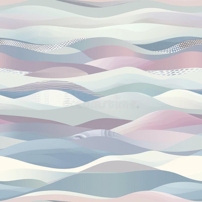 Abstract Soft Pastel Waves Background with Textured Elements Stock ...