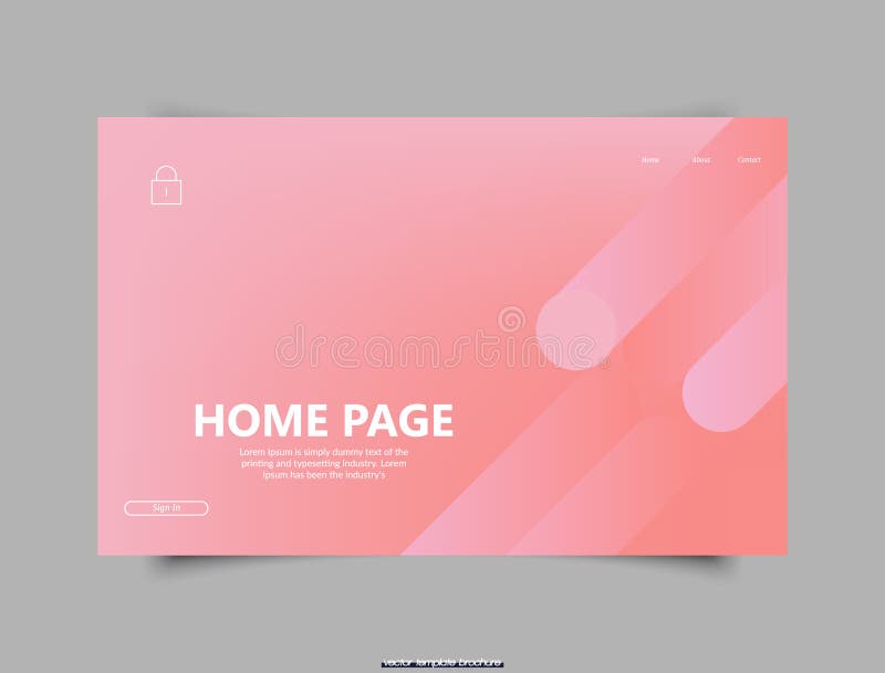 Abstract Homepage Design. Modern Web Page Template .Abstract Soft Pink ...