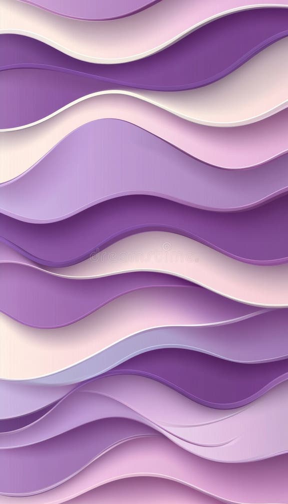 Abstract Soft Purple Wave Pattern, 3D Minimalist Background Design for ...