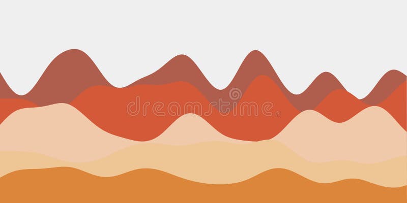 Abstract Soft Red Hills Background. Stock Vector - Illustration of ...
