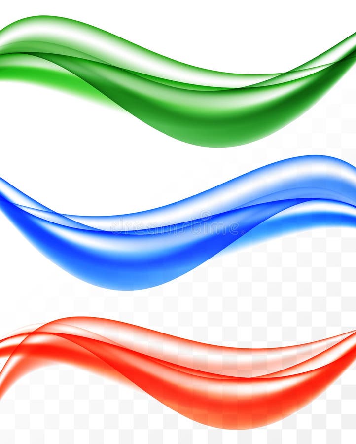 Abstract Soft Wavy Light Lines Set Stock Vector - Illustration of line ...