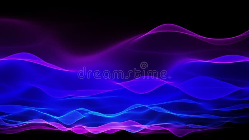 Abstract Soft Wave Background, Blue Waves Motion Flow Stock Video ...