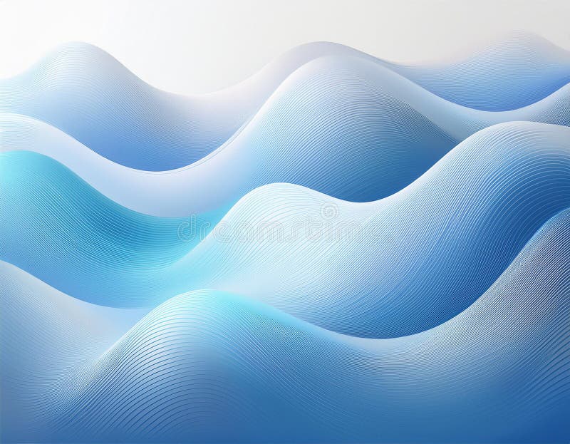Abstract Soft Waves in Cool Tones Gentle, Fluid, and Calming Background ...