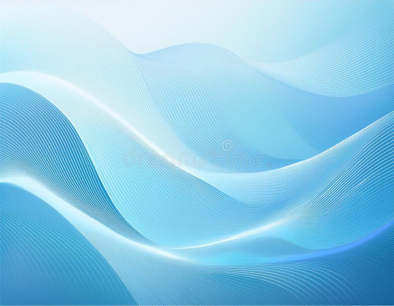 Abstract Soft Waves in Cool Tones Gentle, Fluid, and Calming Background ...