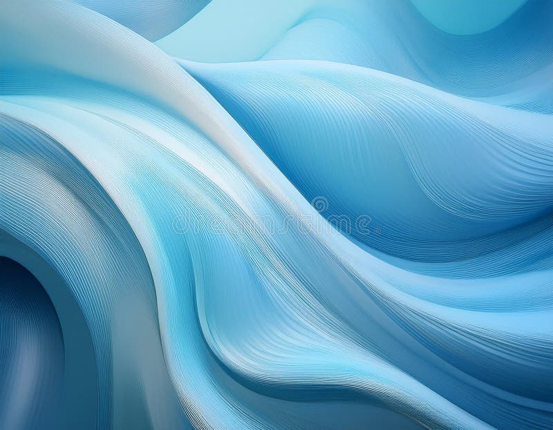 Abstract Soft Waves in Cool Tones Gentle, Fluid, and Calming Background ...
