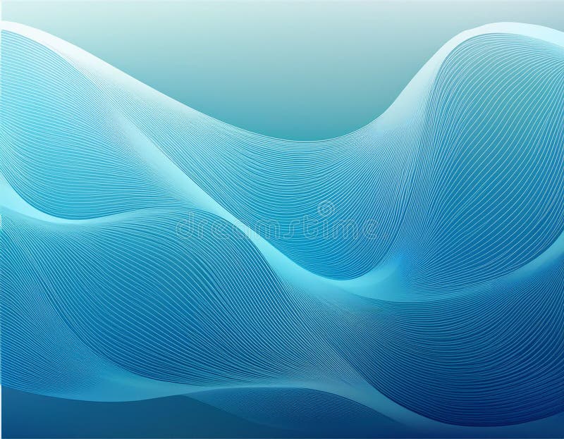 Abstract Soft Waves in Cool Tones Gentle, Fluid, and Calming Background ...