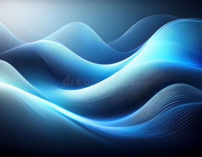 Abstract Soft Waves in Cool Tones Gentle, Fluid, and Calming Background ...