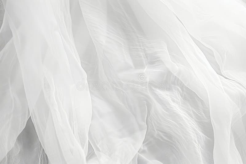 Abstract Soft White Tulle Fabric Texture Background with Copy Space ...
