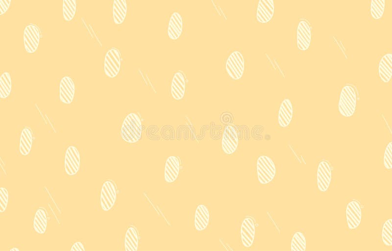 Abstract Soft Yellow Color Design with Doodle Circles Pattern ...