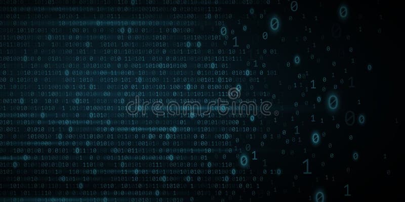 Binary Software Code Background Random Binary Numbers Of Program Code Digital Data Technology