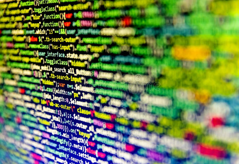 Abstract Software Developer Programming Code Screen Of Web Developing Php Code On Dark