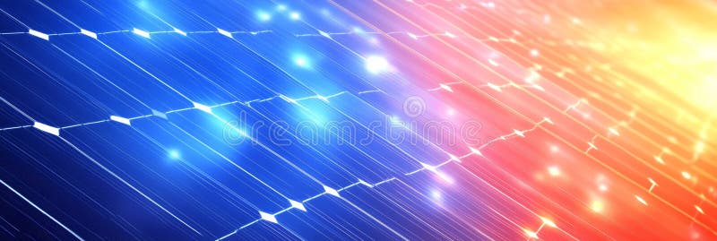 Abstract Solar Panel Texture with Vibrant Blue and Red Tones, Gradient ...