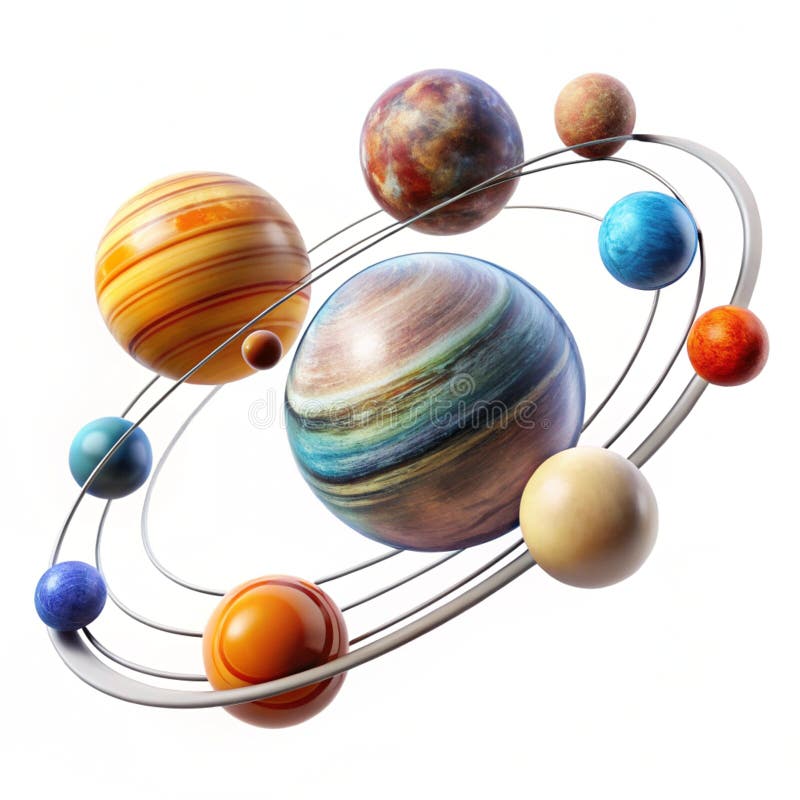 Abstract Solar System with Planets Stock Illustration - Illustration of ...