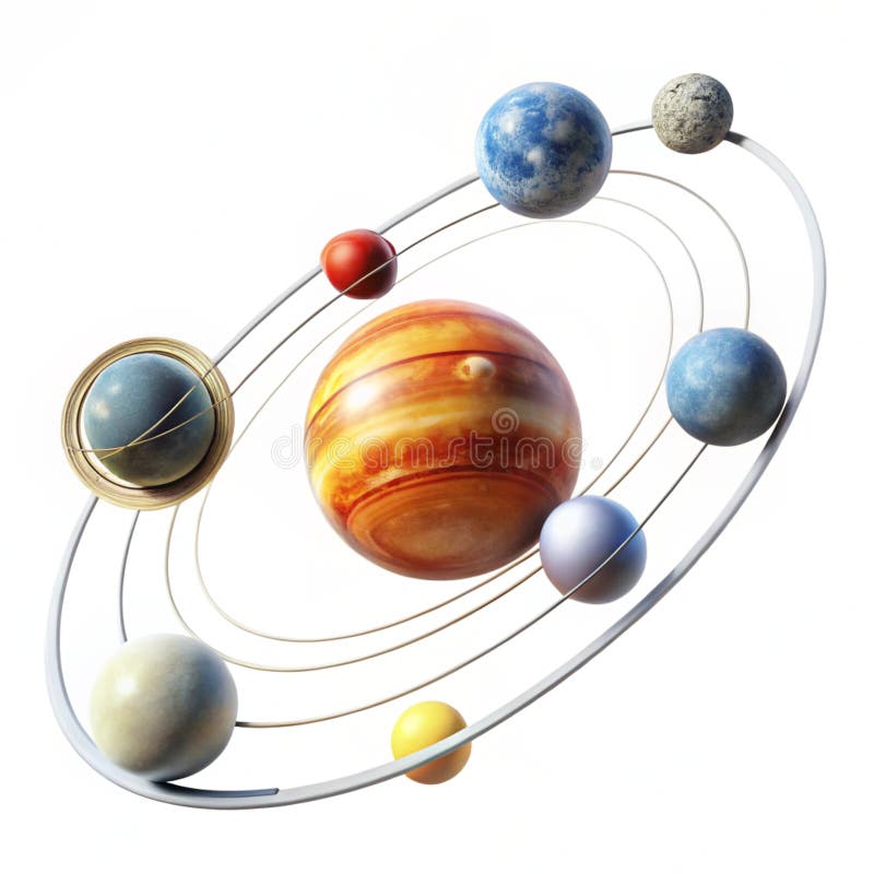Abstract Solar System with Planets Stock Illustration - Illustration of celestial, universe ...
