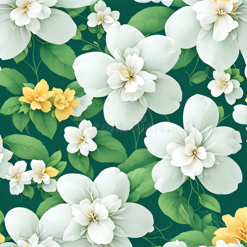 Abstract a Solid Multicolor Small and Big Flower Mixed Vector Pattern ...