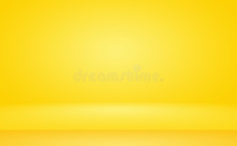 Abstract Solid of Shining Yellow Gradient Studio Wall Room Background ...