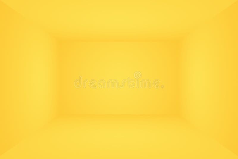 Abstract Solid of Shining Yellow Gradient Studio Wall Room Background ...