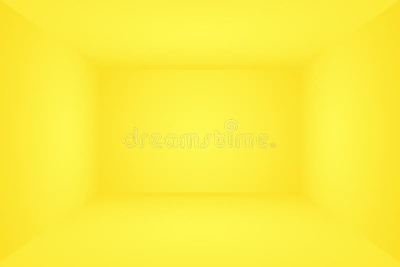 Abstract Solid of Shining Yellow Gradient Studio Wall Room Background ...