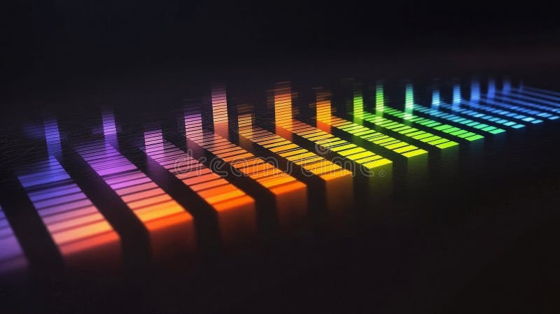 Abstract Sound Spectrum Visualization Stock Image - Image of spectrum ...