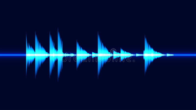 Abstract Sound Wave Blue Digital Frequency Wavelength Graphic Design ...
