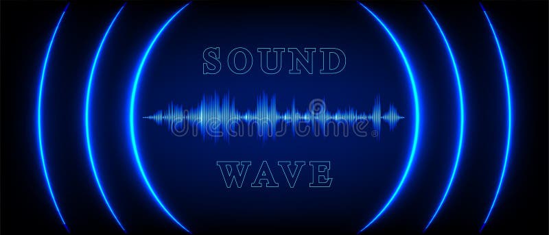 Abstract Sound Wave Blue Digital Frequency Wavelength Graphic Design ...