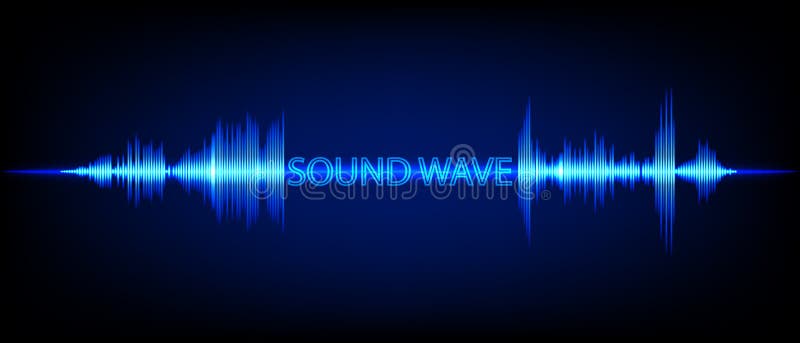 Abstract Sound Wave Blue Digital Frequency Wavelength Graphic Design ...