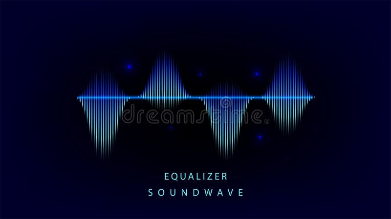 Abstract Sound Wave Blue Digital Frequency Wavelength Graphic Design ...