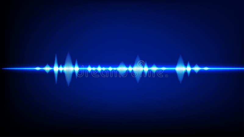 Abstract Sound Wave Blue Digital Frequency Wavelength Graphic Design ...
