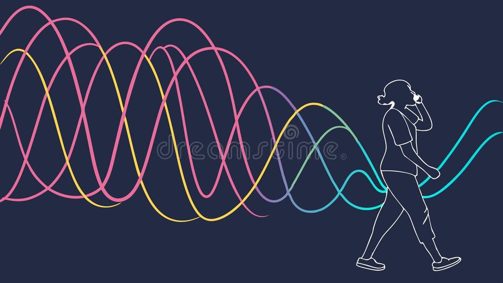 Abstract Sound Wave Design Audio Visualization Vector Design Generative Ai Stock Vector