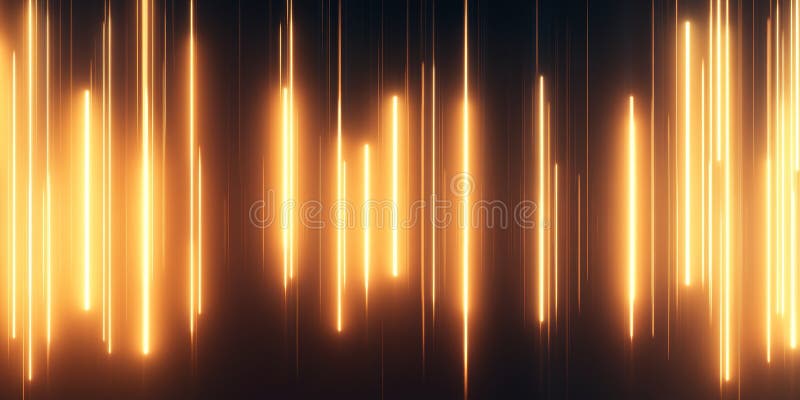 Abstract Sound Wave Patterns Illustrated by Glowing Vertical Lines in a ...