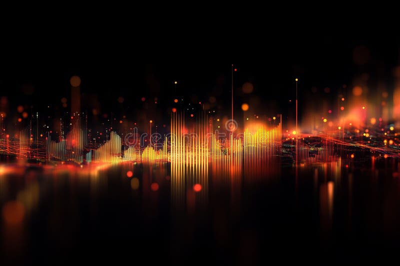 Abstract Sound Wave Visualization Colorful Sound Wave Bars Energy Music ...