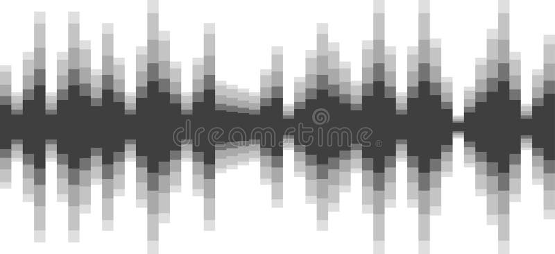 Abstract Sound Wave Visualization Made of Square Pixels, Creating a ...