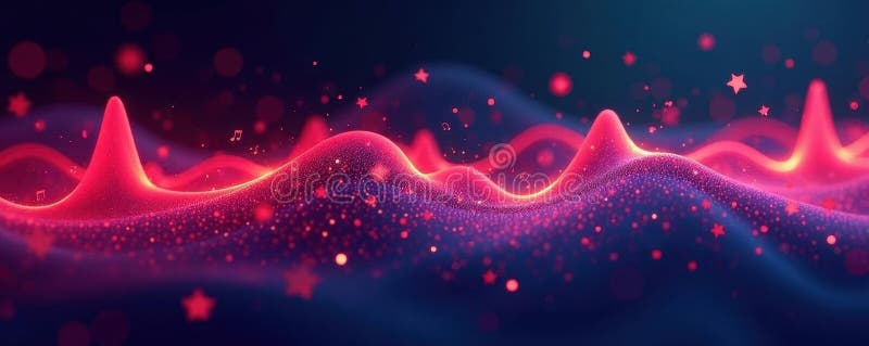 Abstract Sound Wave Visualization, Musical Notes Flowing , Abstract Art ...