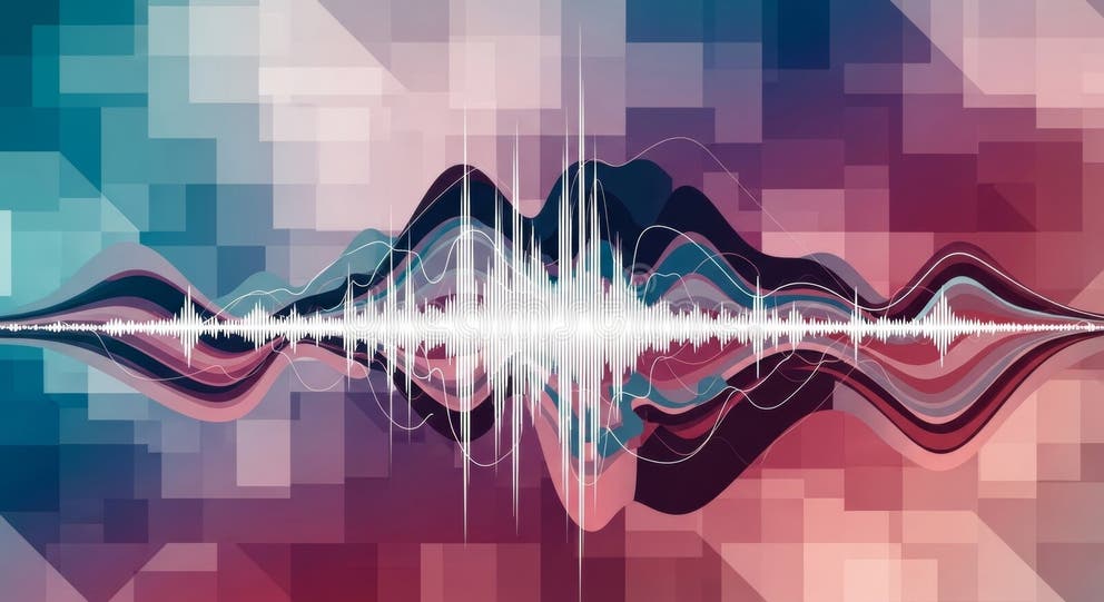 Abstract Sound Waveform on Geometric Background: Dynamic Audio ...