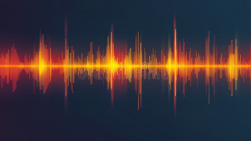 Abstract Sound Waveform Orange Yellow Audio Frequency Visualization ...