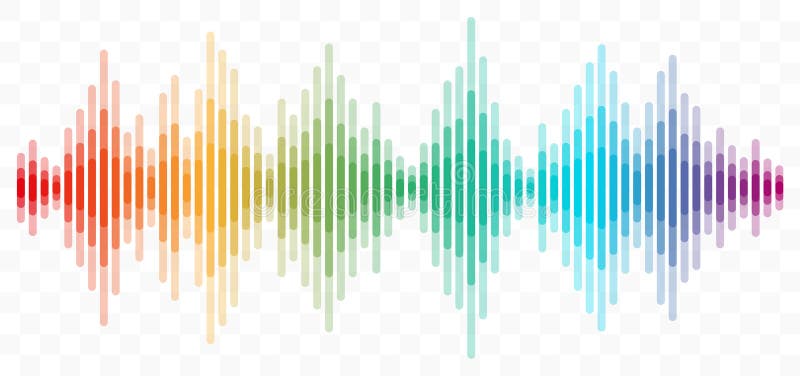 Abstract Sound Waves Equalizer in Vibrant Colors Stock Vector ...