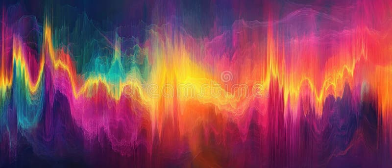 Abstract Sound Waves Flowing Colors in Harmonic Vibrations a Visual ...