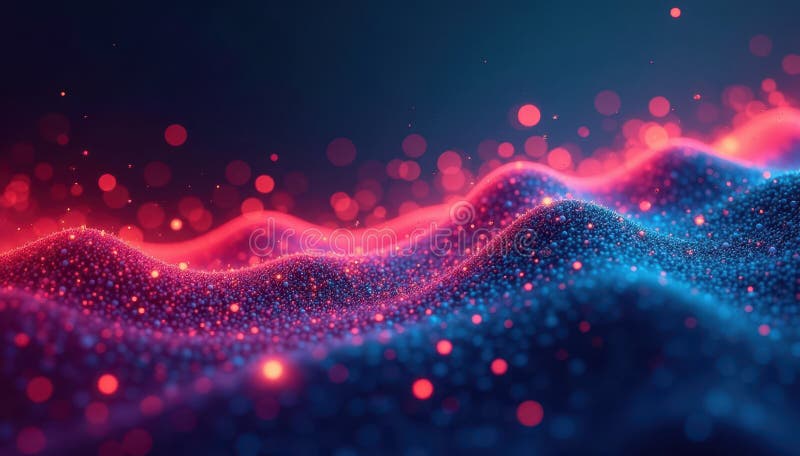 Abstract Sound Waves, Musical Notes Forming Rhythmic Patterns , Digital ...