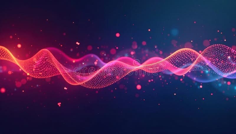 Abstract Sound Waves, Musical Notes Forming Rhythmic Patterns ...