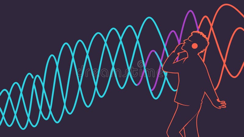 Abstract Sound Waves Person, Music Design and Audio Visual Vector ...