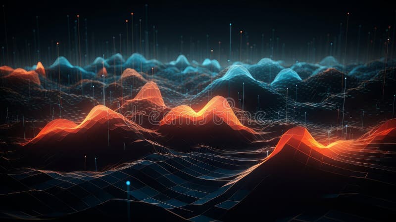 Abstract sound waves stock illustration. Illustration of business ...