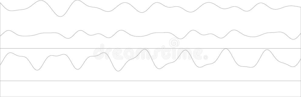 Abstract Sound Waves with Varying Frequencies and Patterns Stock ...