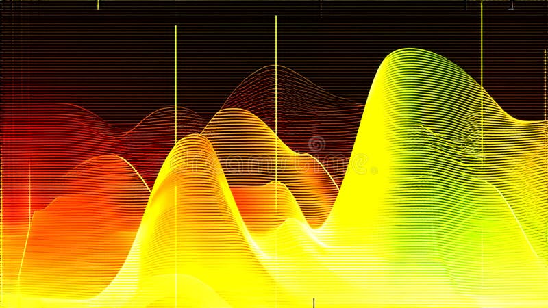 Abstract Sound Waves Visualization Background Stock Illustration ...