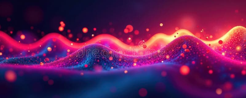 Abstract Sound Waves Visualized As Musical Notes and Flowing Melodies ...