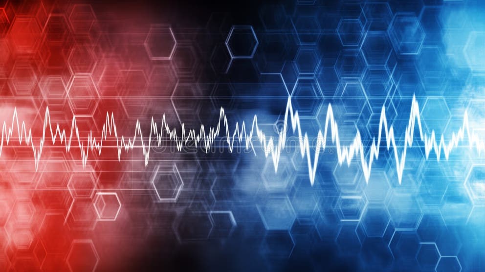 Abstract Soundwave Background, Vibrant Colors and Dynamic Flowing ...