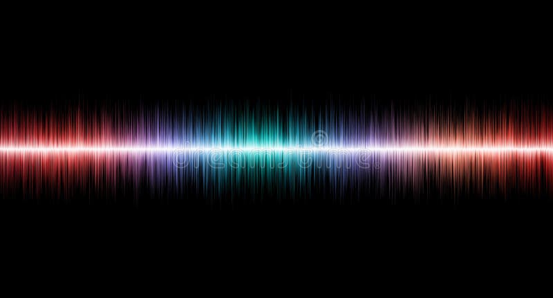 Abstract Soundwave with Black Background Illustration Stock ...