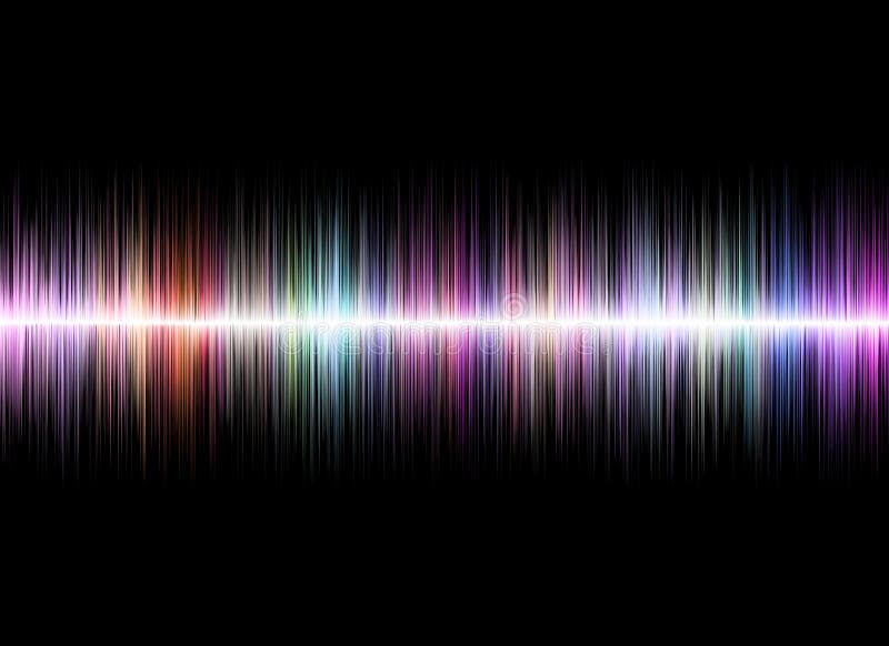 Abstract Soundwave with Black Background Illustration Stock ...